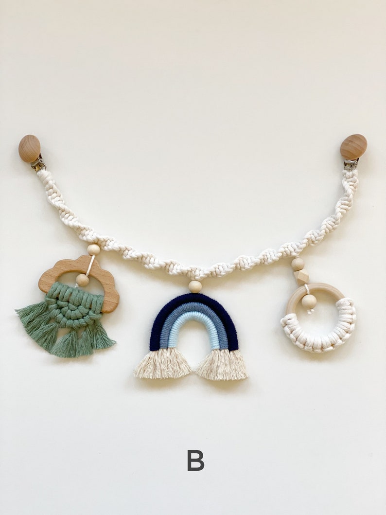 Macrame Baby Mobile: Boho Crib, Stroller, Car Seat Toys - Etsy