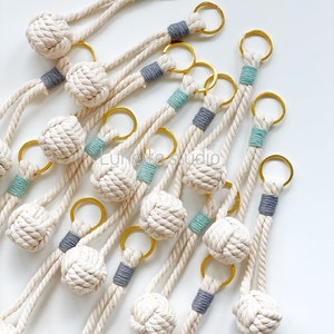 Holiday Gifts Monkey Fist Key Chain, Floating Nautical Key Holder, Boho ...