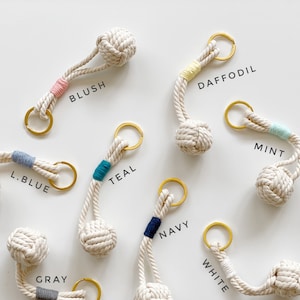 Holiday Gifts Monkey Fist Key Chain, Floating Nautical Key Holder, Boho ...