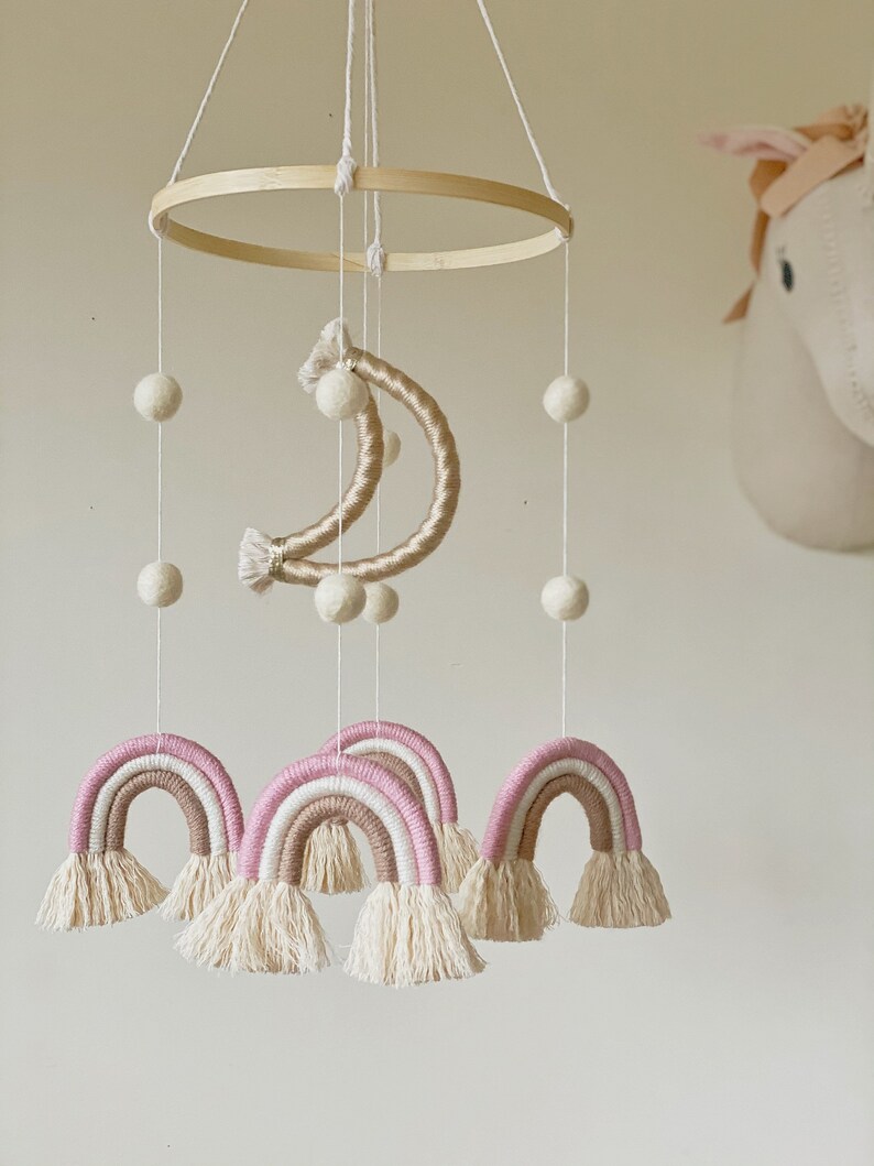 Sweet Baby Rainbow Mobile Nursery Mobile Ceiling Hanging | Etsy
