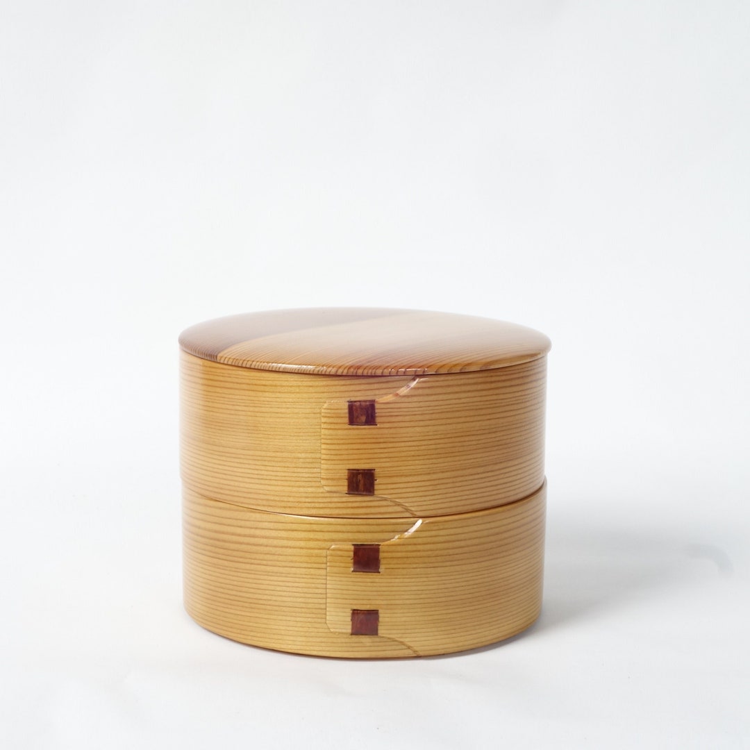 Magewappa, Cedar Wood Food Container, Bent Wood Food Container, Round ...