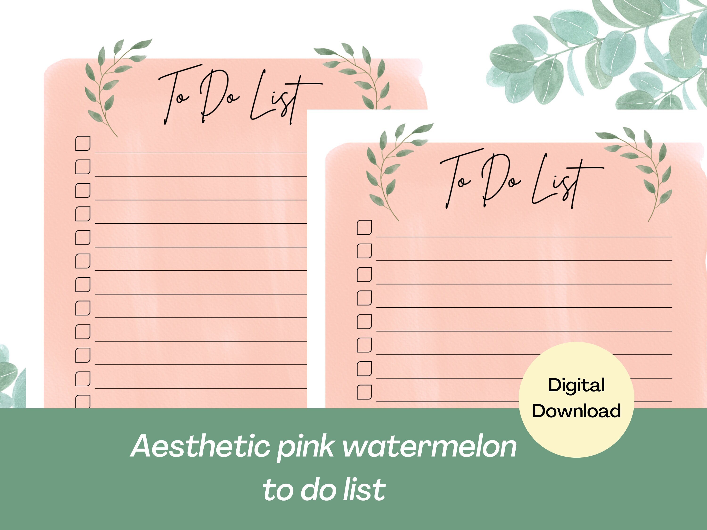 Minimalist to Do List Printable | Pink Aesthetic (digital Download) - Etsy