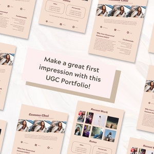 UGC Creator Portfolio Template, Canva Media Kit (2 Pages) - Etsy