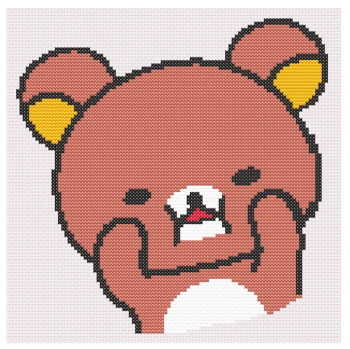 Rilakkuma Cross Stitch Digital Chart Pattern PDF - Japanese Kawaii Bear ...