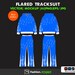 Flared Tracksuit Vector Mockup: Streetwear Fashion Tech Pack (digital ...