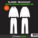 Flared Tracksuit Vector Mockup: Streetwear Fashion Tech Pack (digital ...