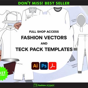 200+ Streetwear Clothing Vector Mockup Pack: Fashion Design Templates ...