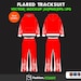 Flared Tracksuit Vector Mockup: Streetwear Fashion Tech Pack (digital ...