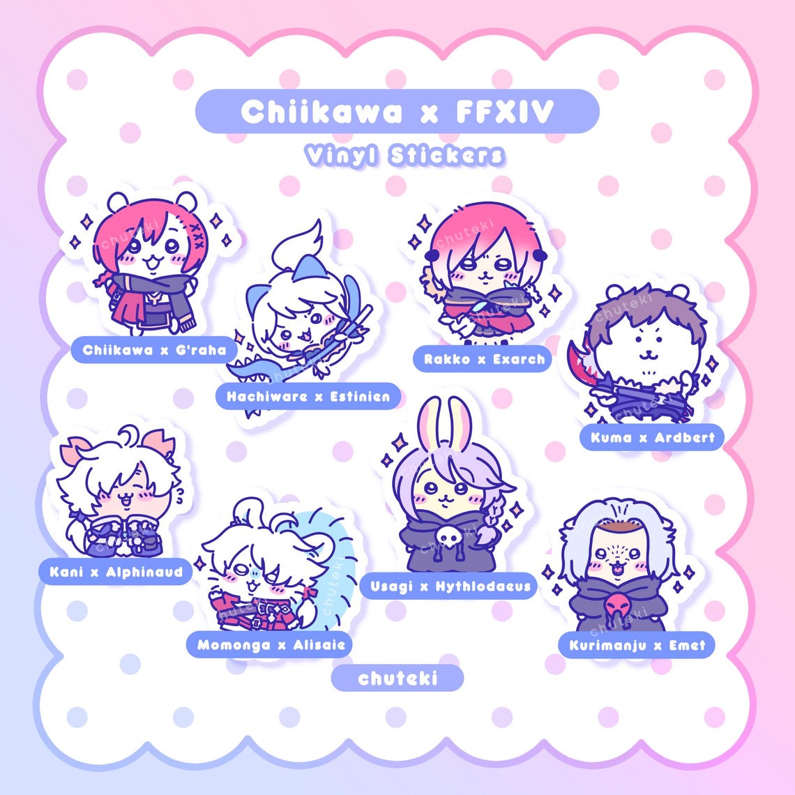 Chiikawa X FFXIV Stickers - Etsy