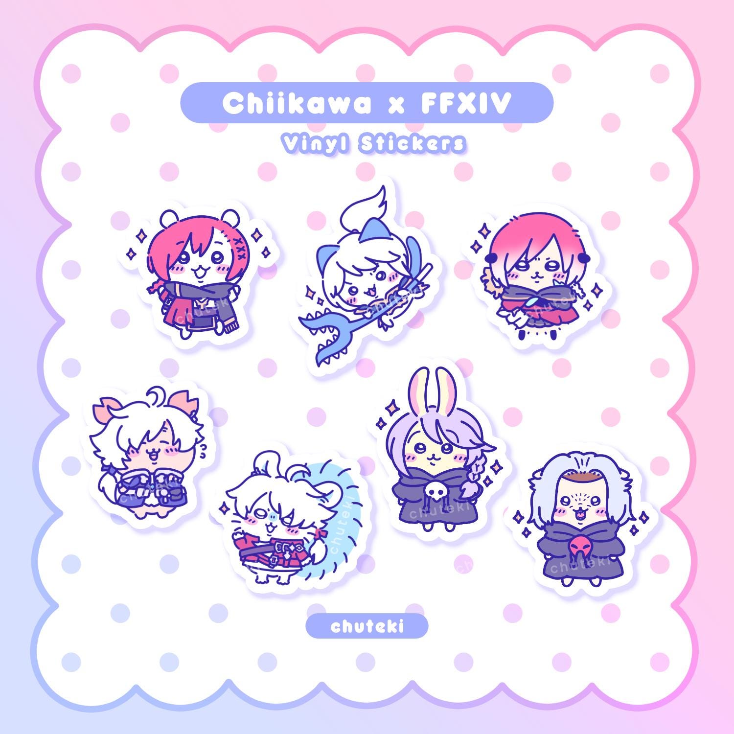 Chiikawa X FFXIV Stickers - Etsy