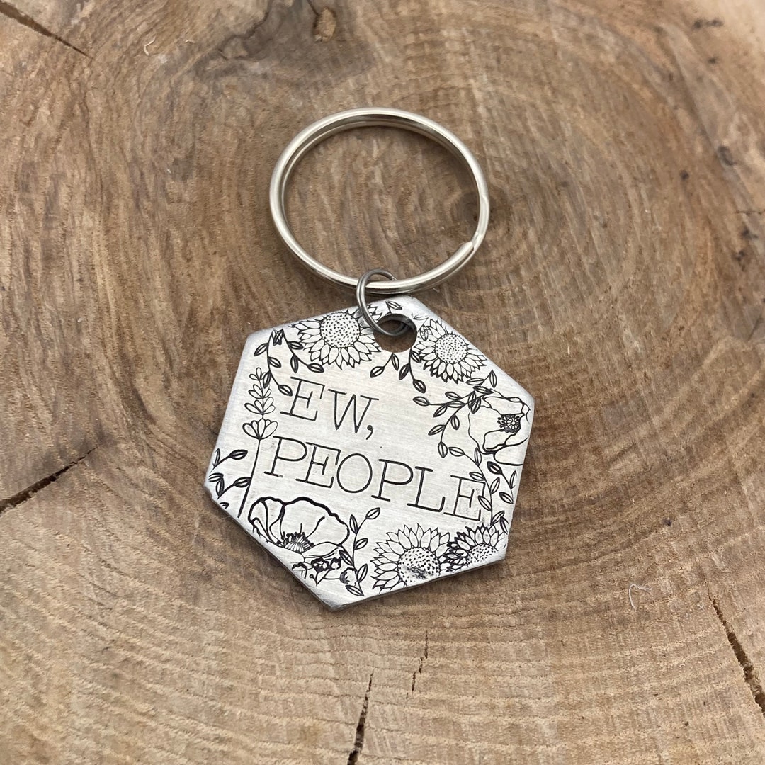 Ew People Funny Key Chain Gift for Antisocial Friend Sarcastic Humor ...