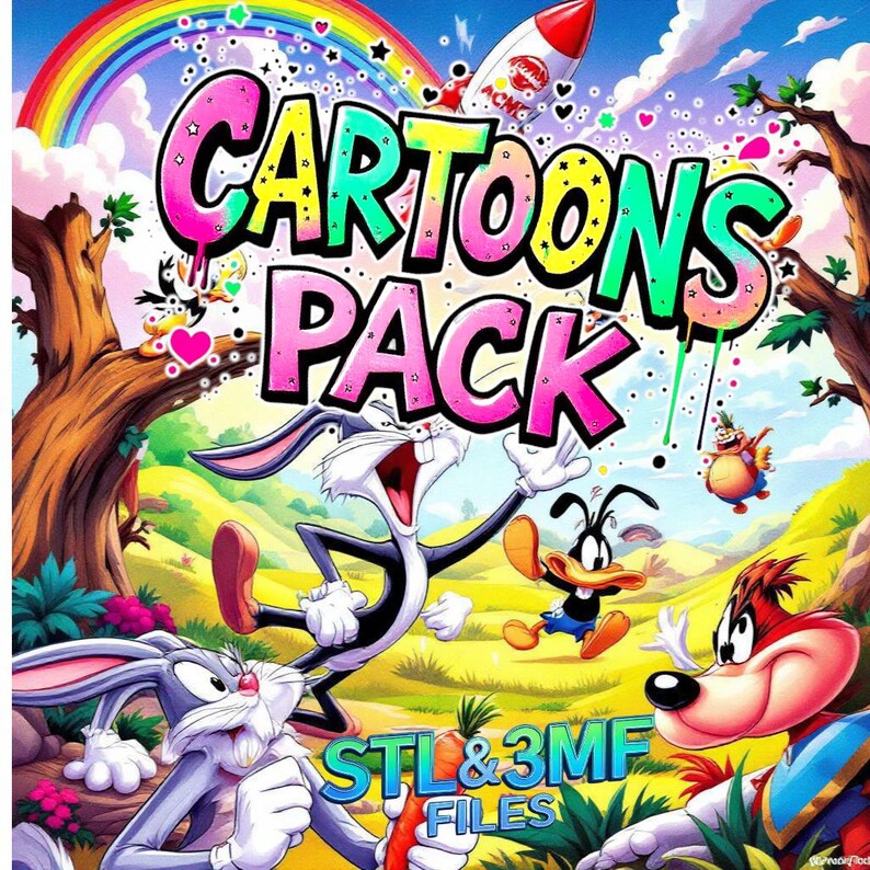 Cartoons Pack, Now Over 1500 Plus Models, 3D Print Files, STL and 3mf ...
