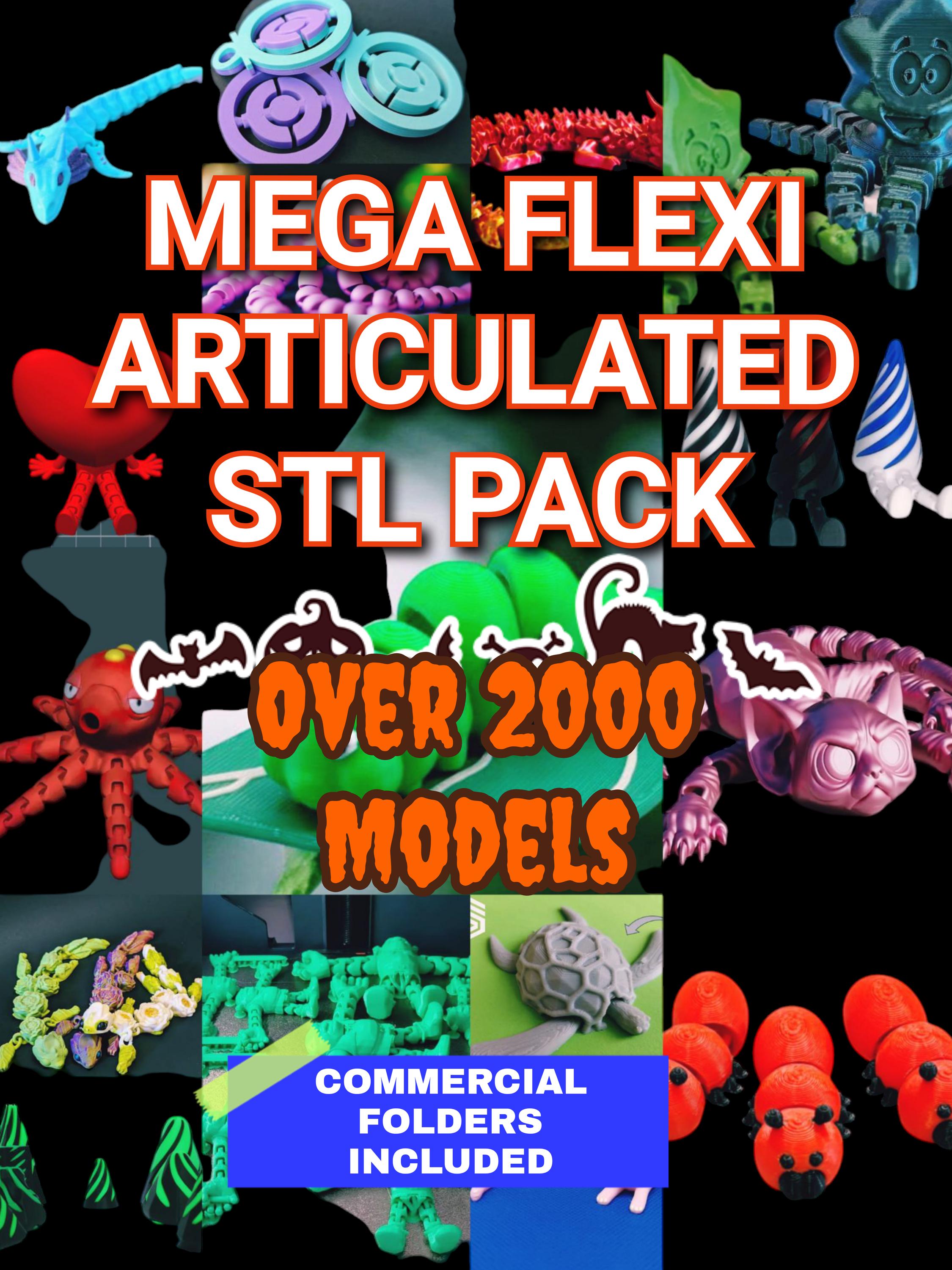 Articulated Flexi Pack, Now Over 2000 Plus Models, 3D Print Files,stl and 3mf Files, Weekly ...