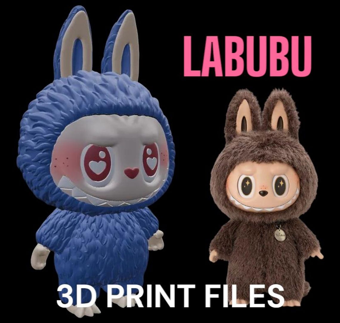 Labubu 3D Print Files 3mf, Over 70 Files Including a Commercial Use File, Build Your Own 3d ...