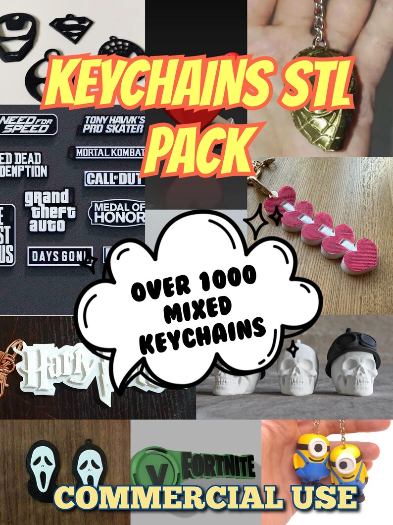 Keychains, Flexi Keychains STL and 3mf, Start Your Own Shop, Commercial ...