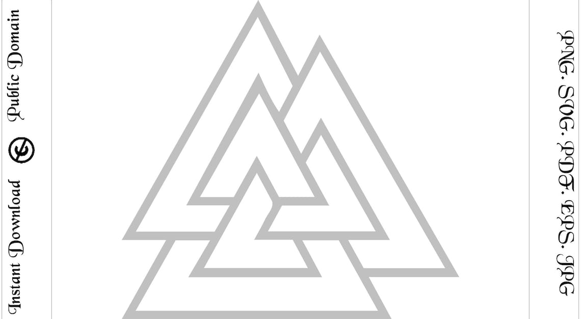Viking Symbol Valknut, Valknut PNG, SVG, PDF, Ai, Eps Files, Viking ...