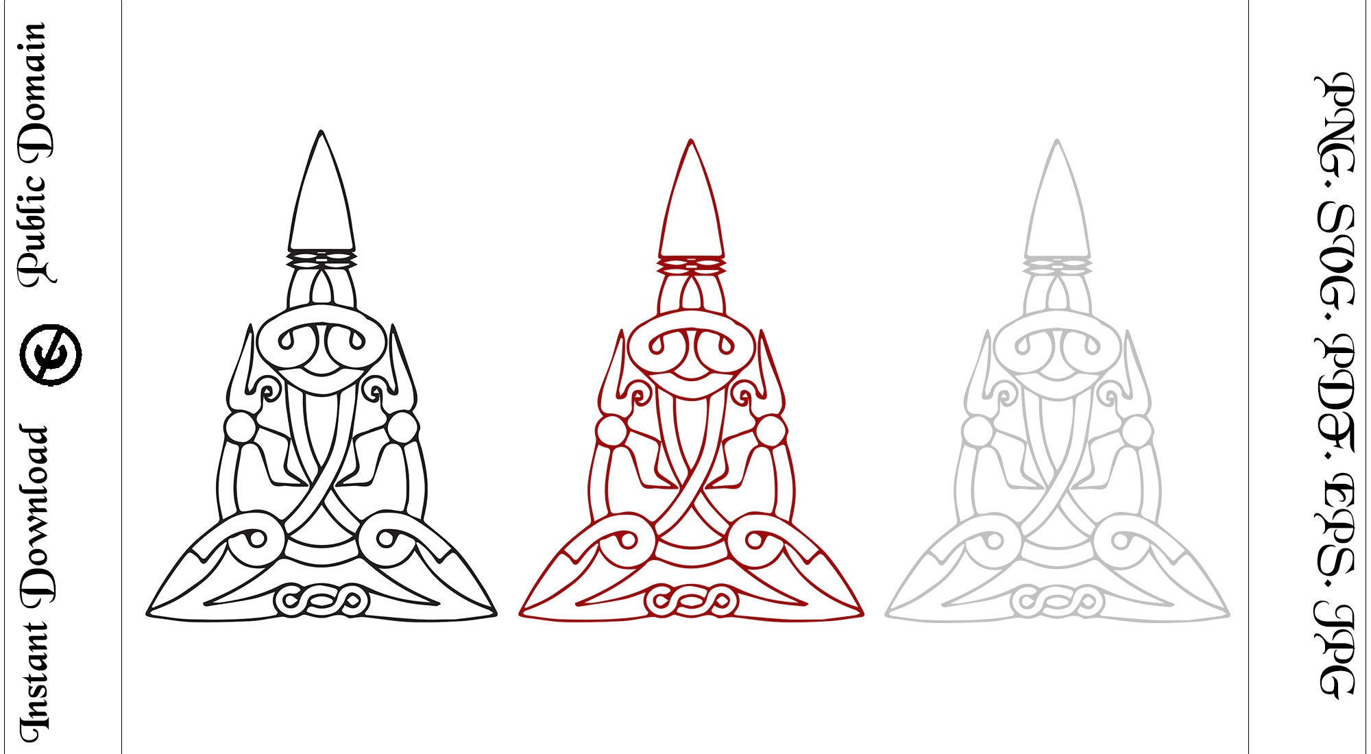 Animal Style Anglo-saxon Ornament Animal Style Knotwork Png - Etsy