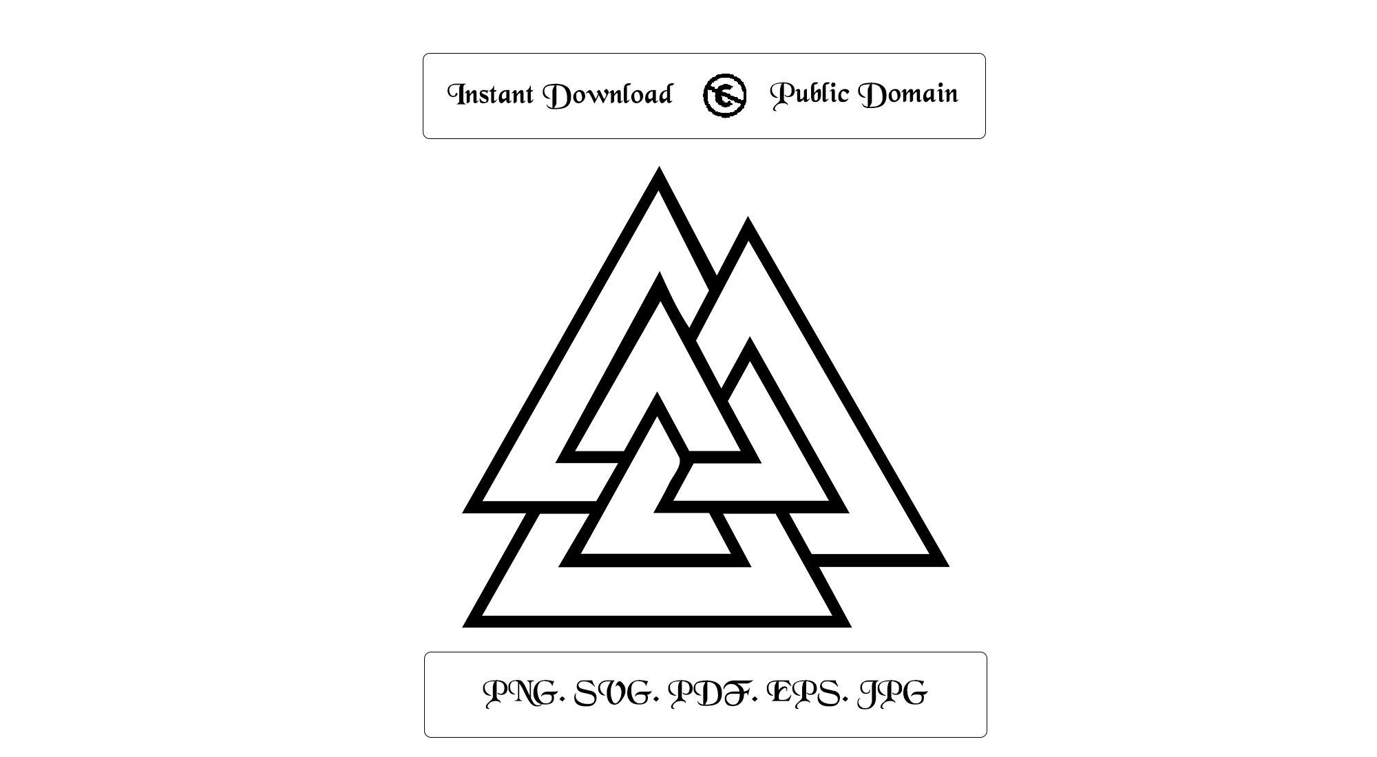 Valknut Viking Symbol, Ornament Design Files (PNG, SVG, PDF, Ai, Eps ...