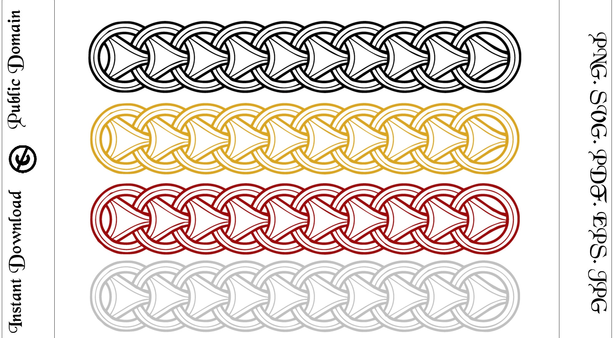 Scandinavian Borre Style Knotwork, Scandinavian Ornament PNG, SVG ...