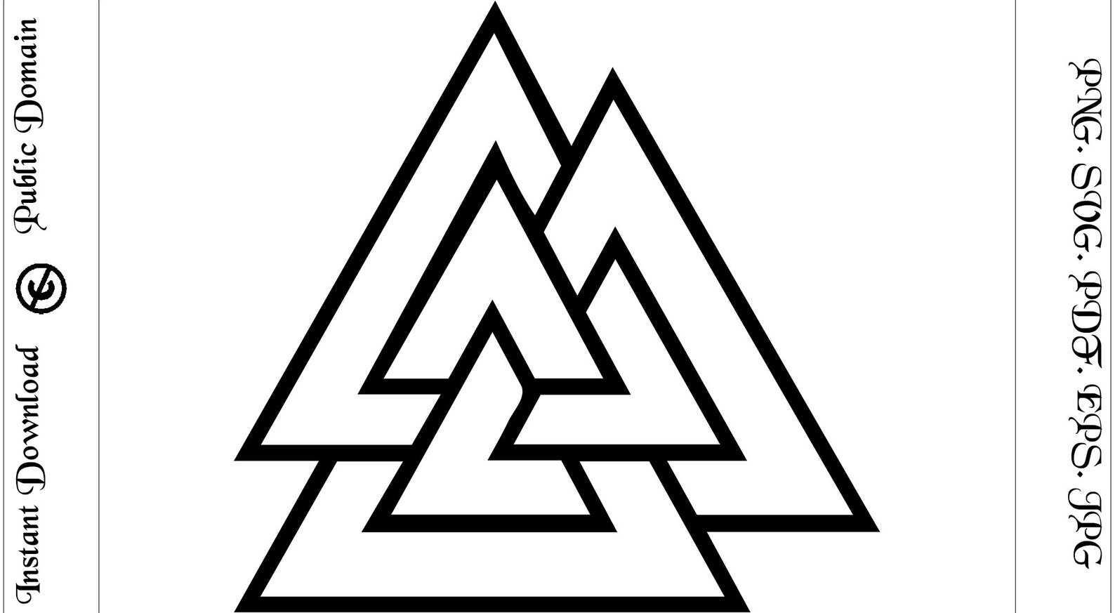 Valknut Viking Symbol, Ornament Design Files (PNG, SVG, PDF, Ai, Eps ...