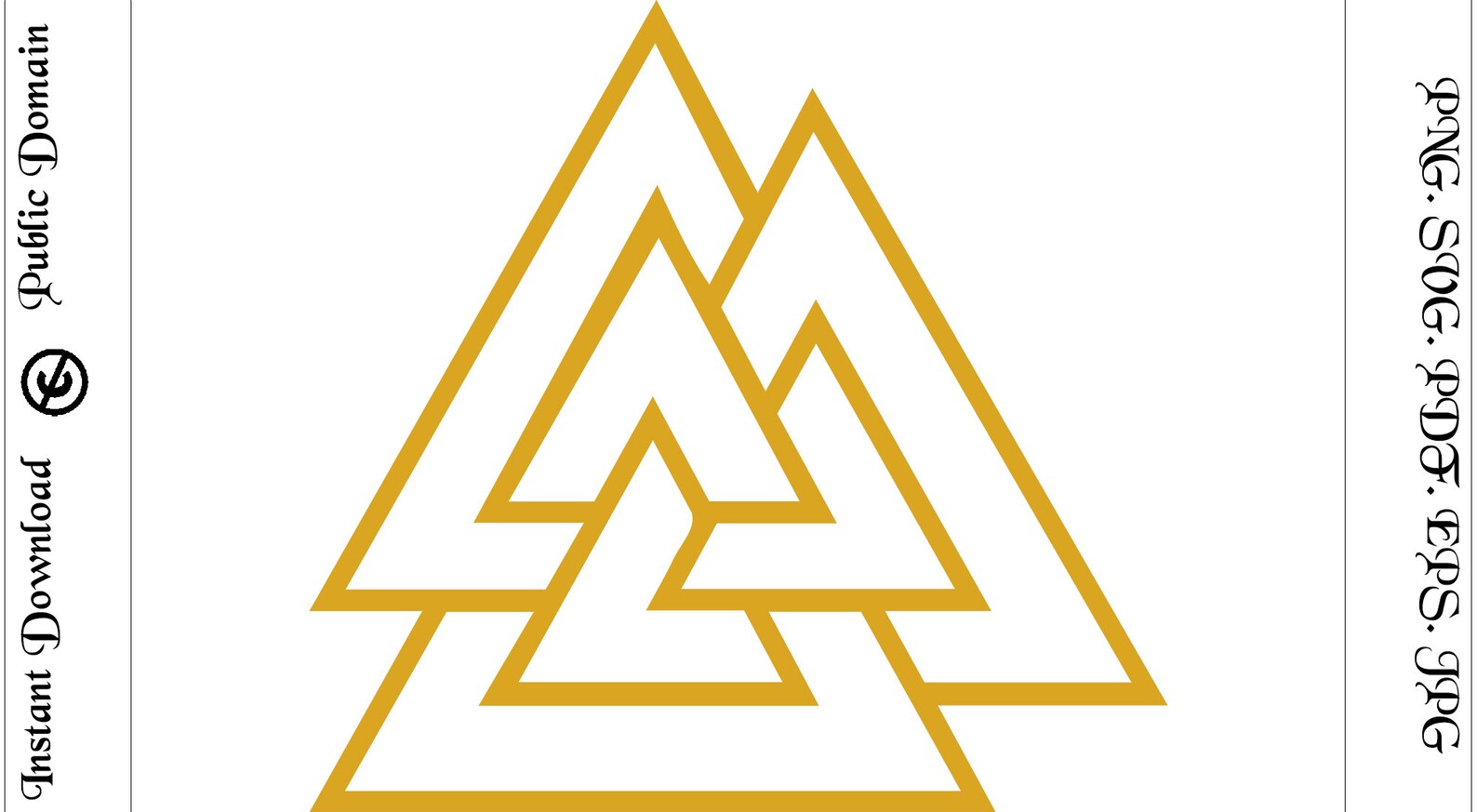 Viking Symbol Valknut, Valknut PNG, SVG, PDF, Ai, Eps Files, Viking ...
