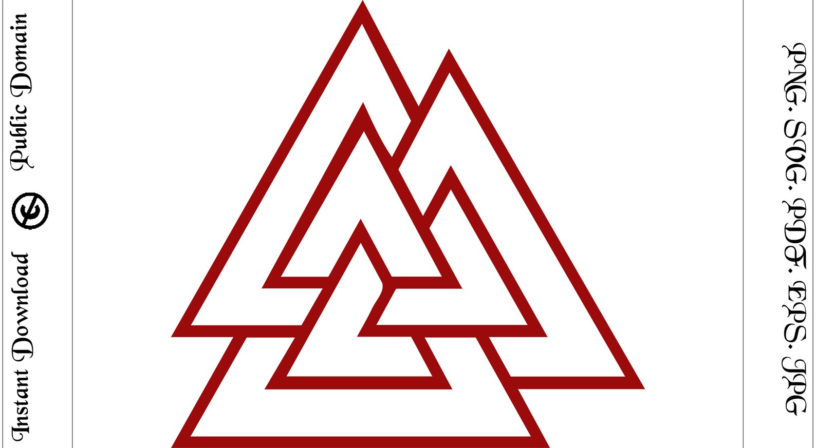 Valknut Viking Symbol, Ornament Design Files (PNG, SVG, PDF, Ai, Eps ...