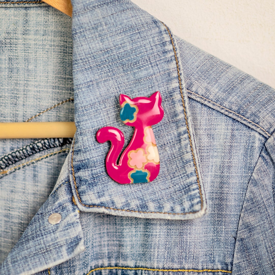 Cute Cat Brooch Pin Gifts for Cat Lovers, Cat Themed Jewelry Gifts, Cat ...