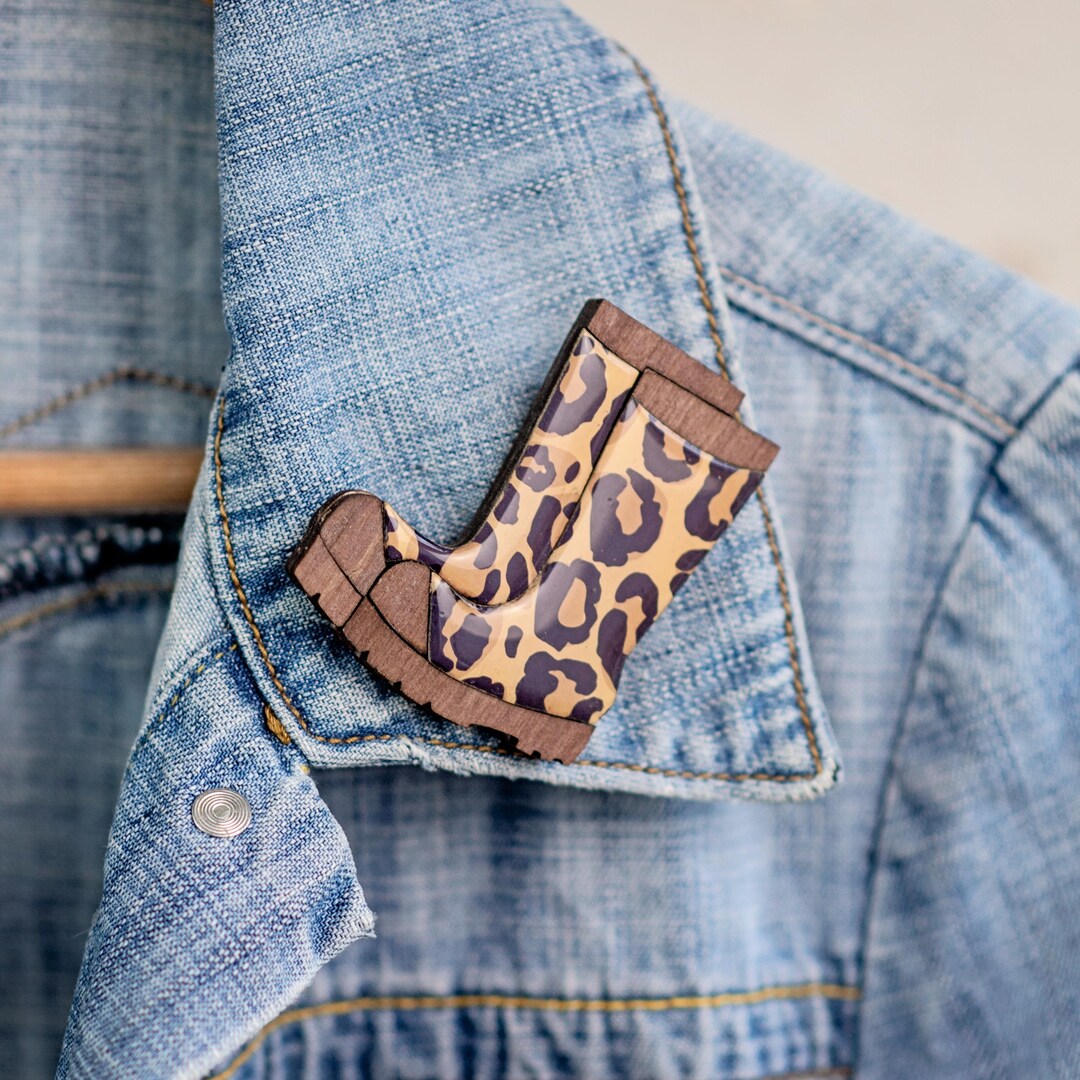 Leopard Print Boots Lapel Pin, Womens Brooch, Statement Jewelry - Etsy