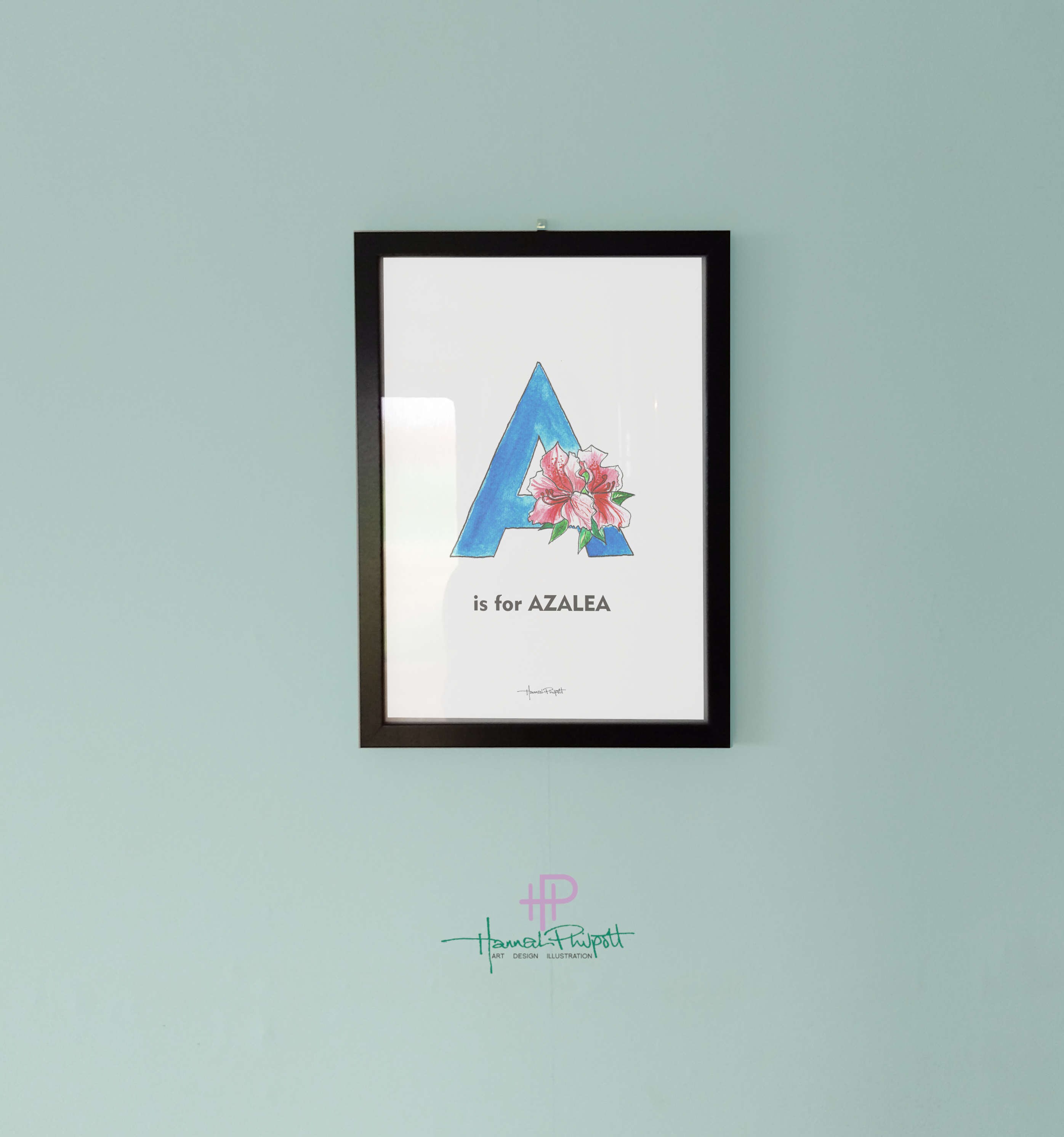 A is for Azalea Letter A Initial Print A6/A5/A4 Sizes - Etsy