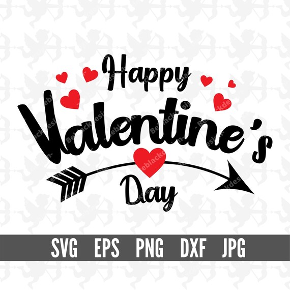 Happy Valentine's Day SVG Arrow With Heart SVG SVG | Etsy
