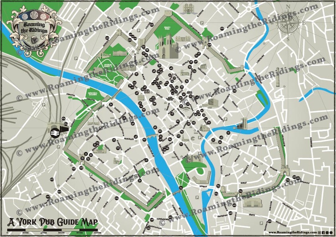 York Pub Guide Digital Map - Etsy