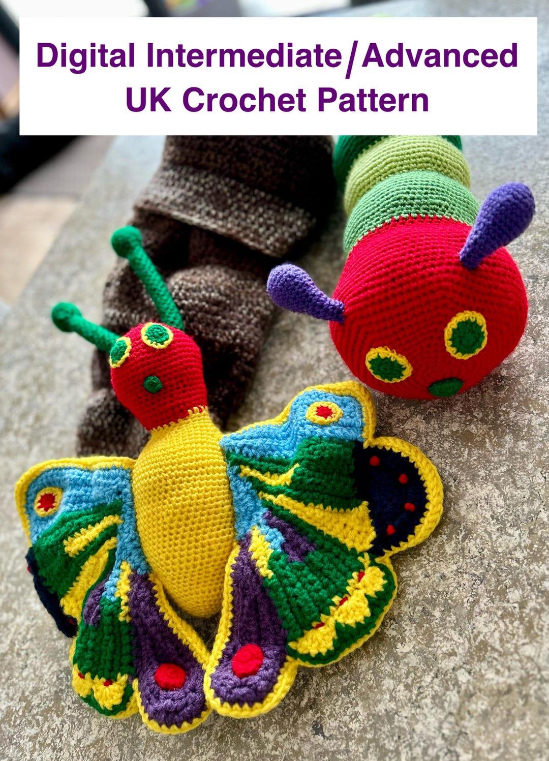 The Hungry Caterpillar, Butterfly & Cocoon Digital Crochet Pattern - Etsy