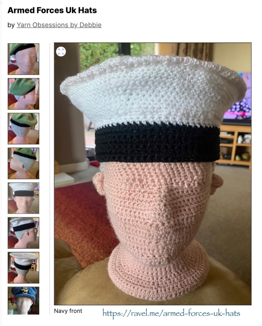 4 Armed Forces Hats Crochet Pattern - Etsy