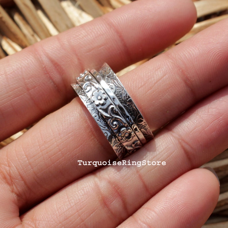 Spinner Ring Anxiety Ring Fidget Ring Boho Ring Thumb - Etsy
