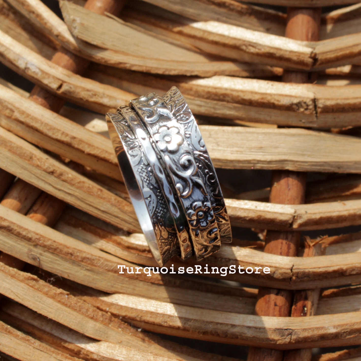 Spinner Ring Anxiety Ring Fidget Ring Boho Ring Thumb - Etsy