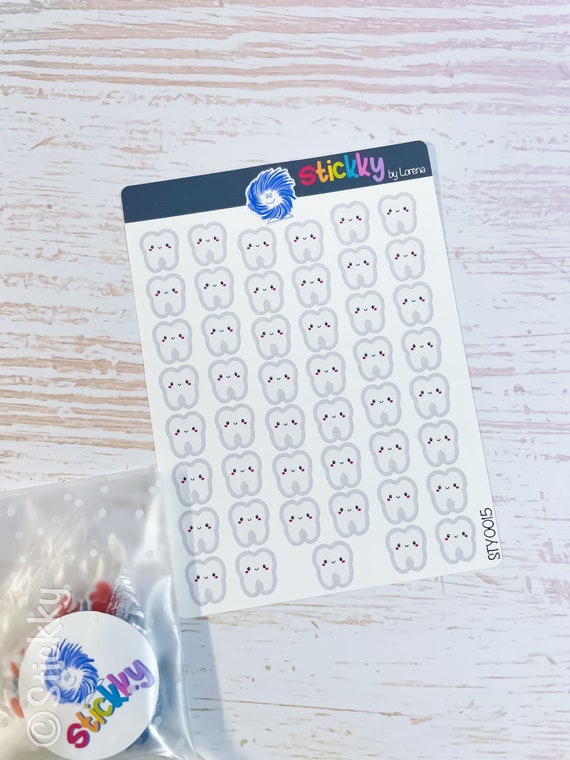 Tooth Stickers Sheet - Etsy