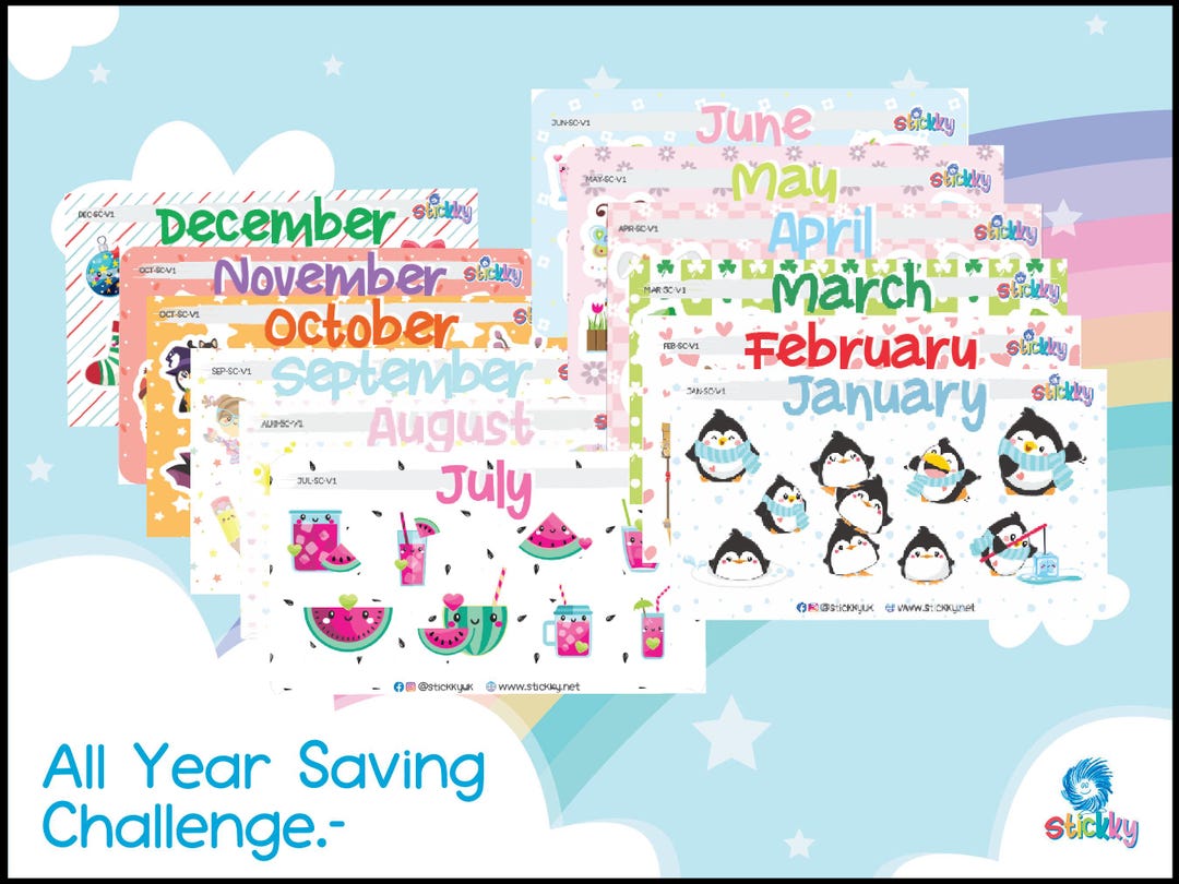 Cute *all Year Bundle* Savings Challenge - Etsy