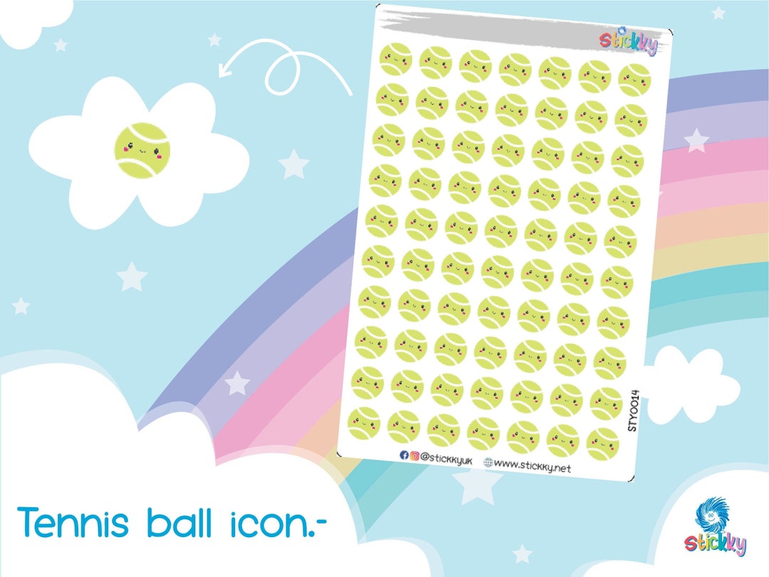 Tennis Ball Stickers Sheet - Etsy