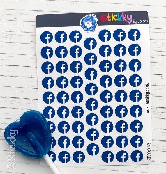 Social Media Facebook Logo Stickers Sheet. - Etsy