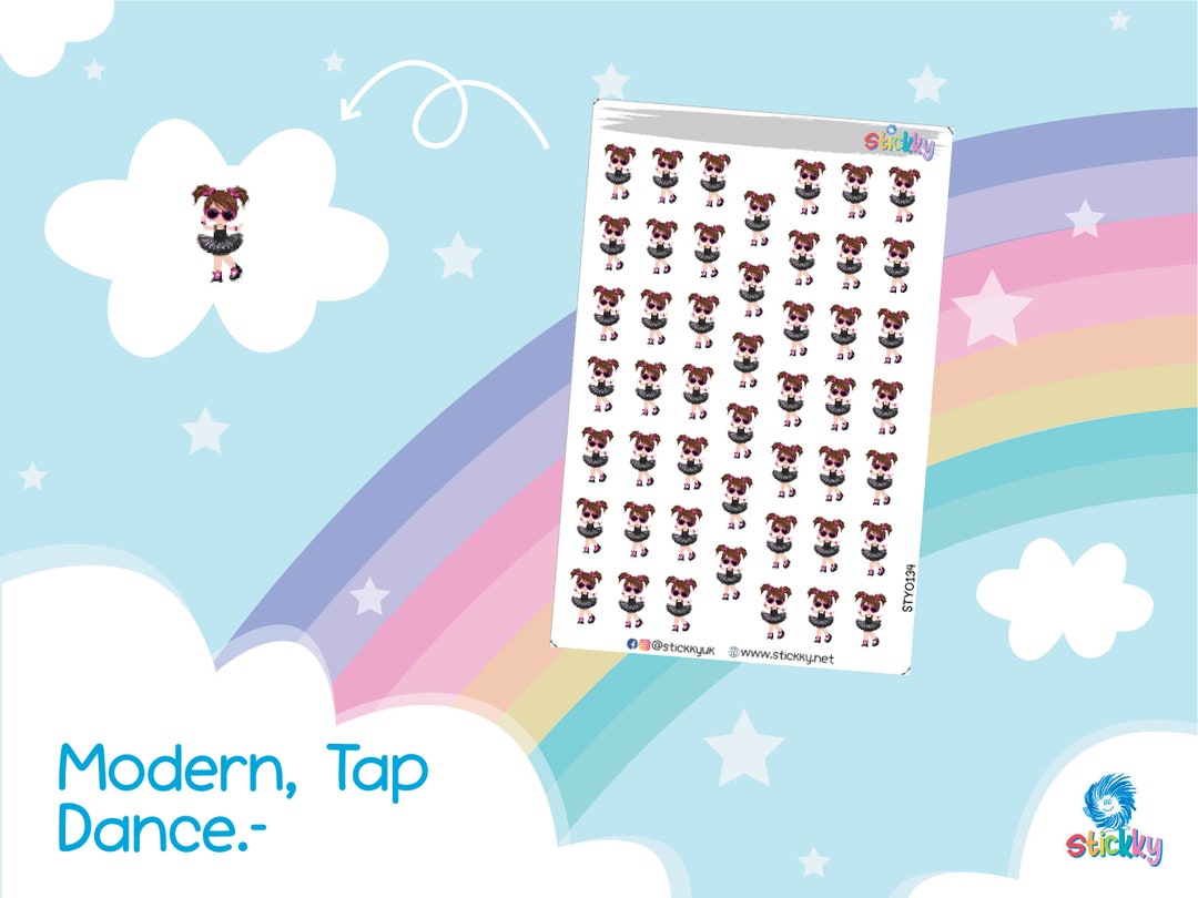Modern Tap Dancing Stickers Sheet.- - Etsy
