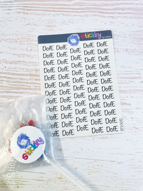 Duke of Edinburgh dofe Script Planner Transparent Stickers | Etsy