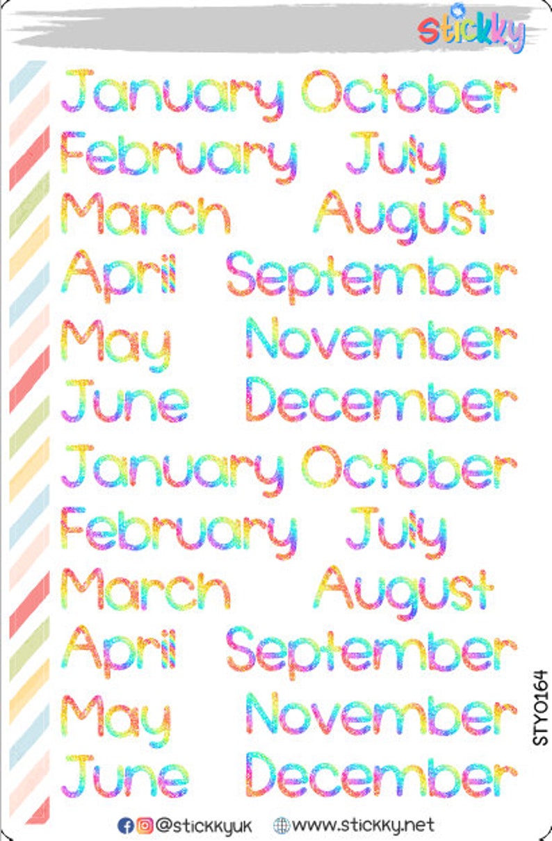 Hobo Techo Original Months of the Year at Glance Script Planner ...