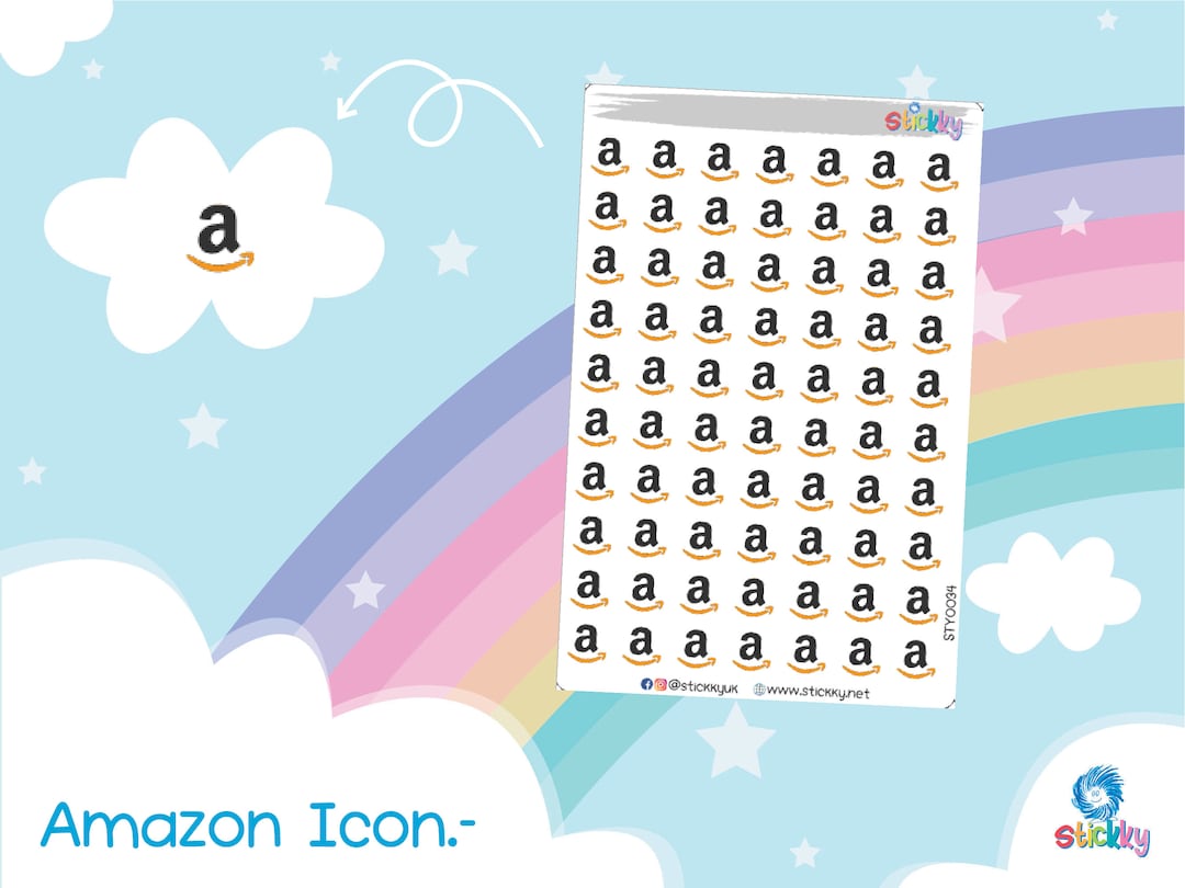 Amazon Logo Stickers Sheet.- - Etsy Australia
