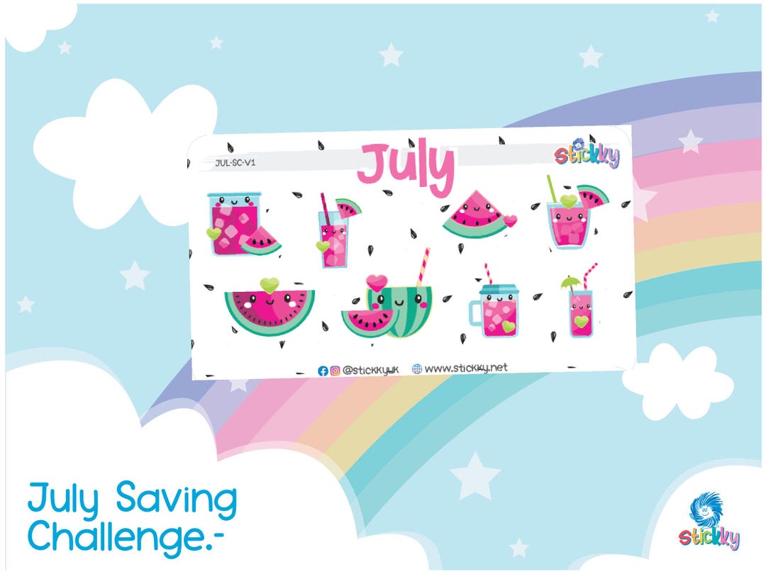 Cute July Savings Challenge - Etsy