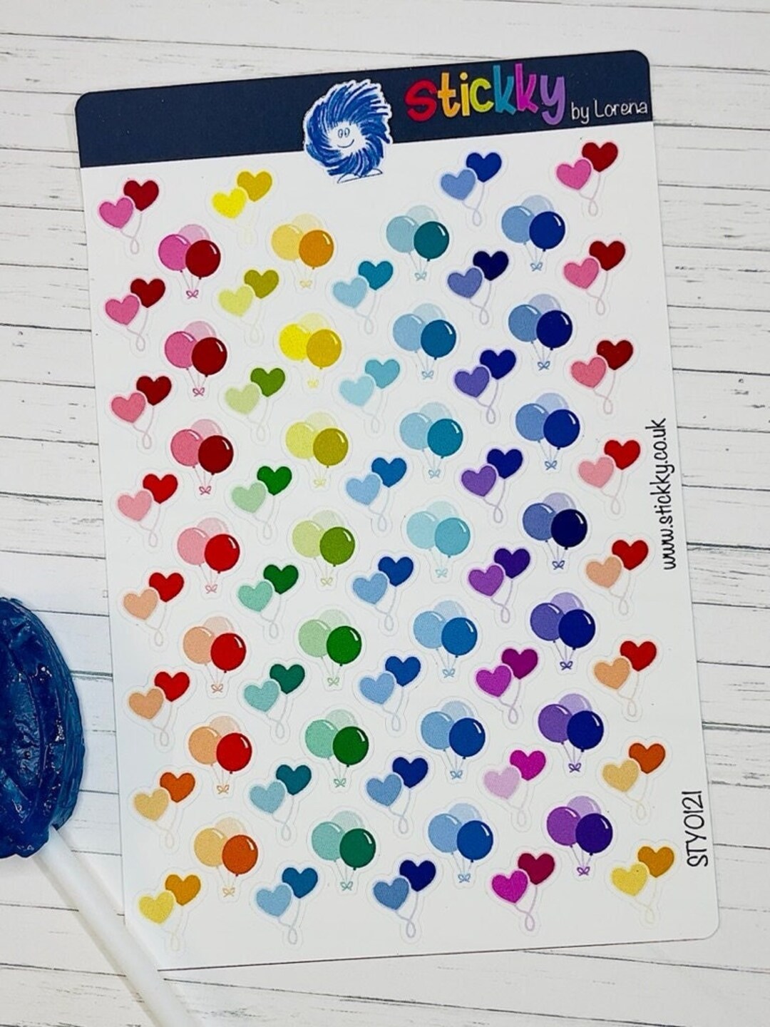 Balloons Birthday Celebration Planner Stickers Sheet - Etsy