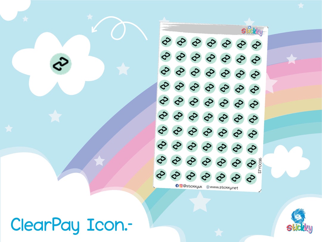 Afterpay/clearpay Logo Stickers Sheet. - Etsy