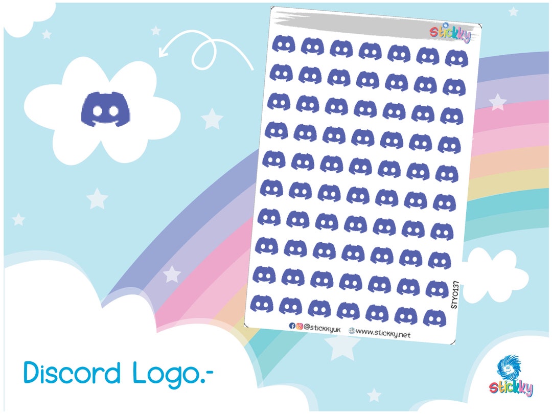 Social Media Discord Logo Stickers Sheet.- - Etsy