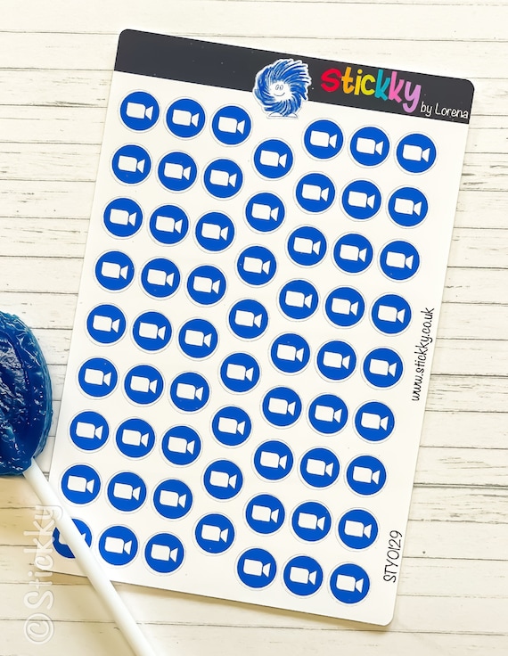 Social Media Zoom Logo Stickers Sheet. - Etsy