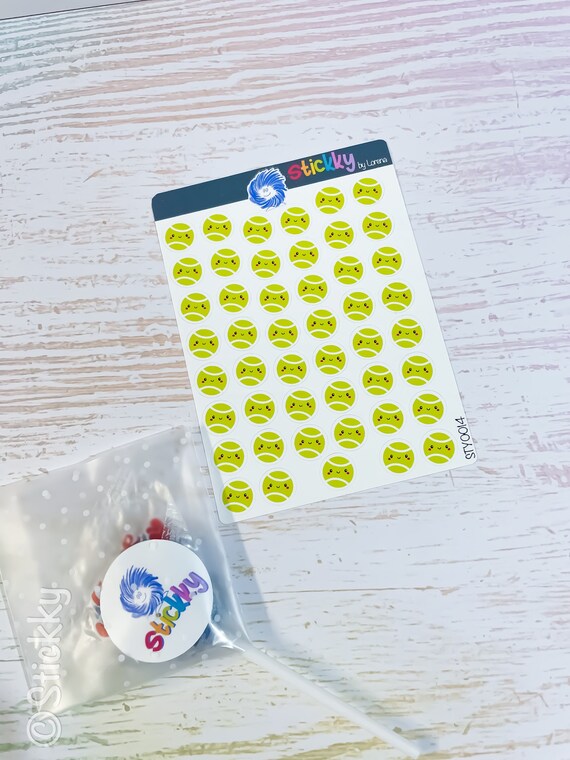 Tennis Ball Stickers Sheet - Etsy
