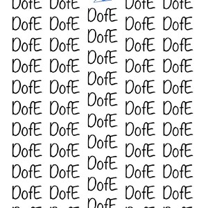 Duke of Edinburgh (dofe) Script Planner Transparent Stickers Sheet - Etsy